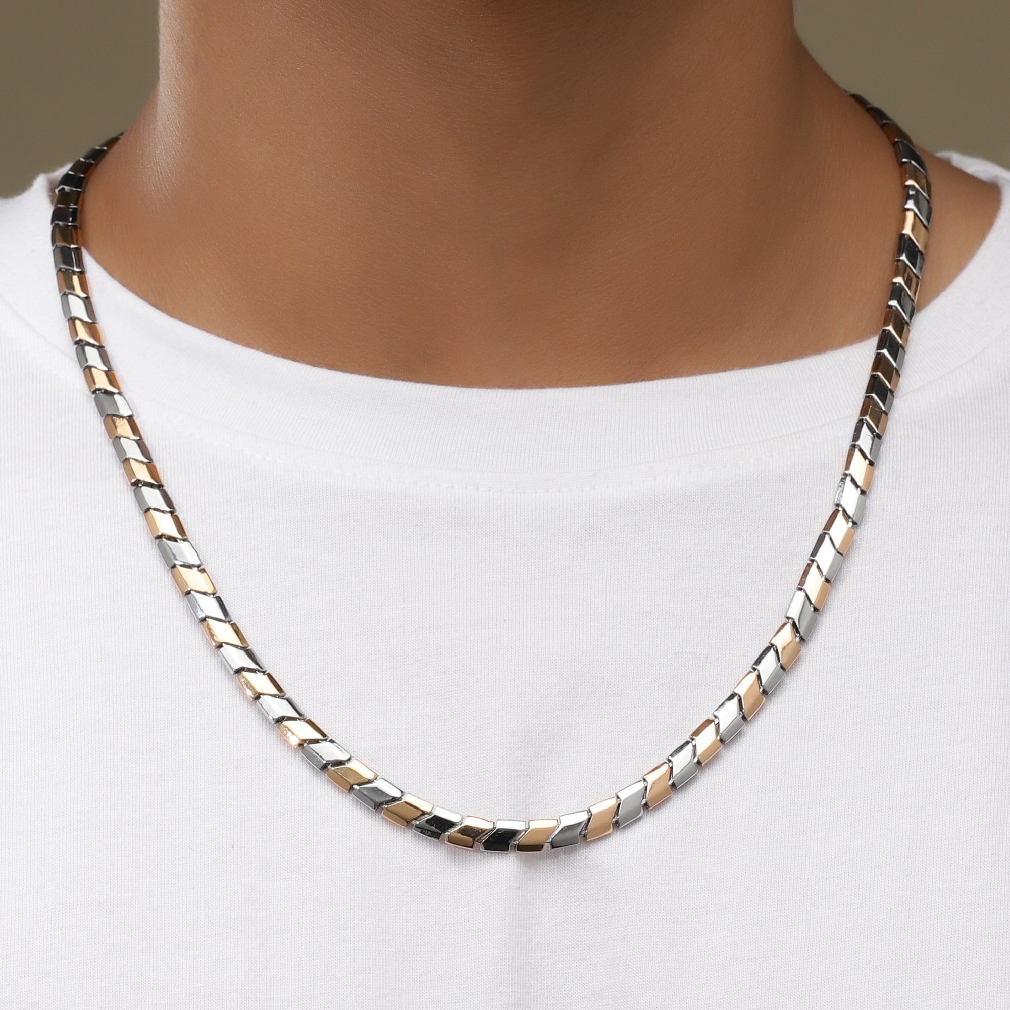 Flat Link Silver Chain Men – Eloa Jewellery