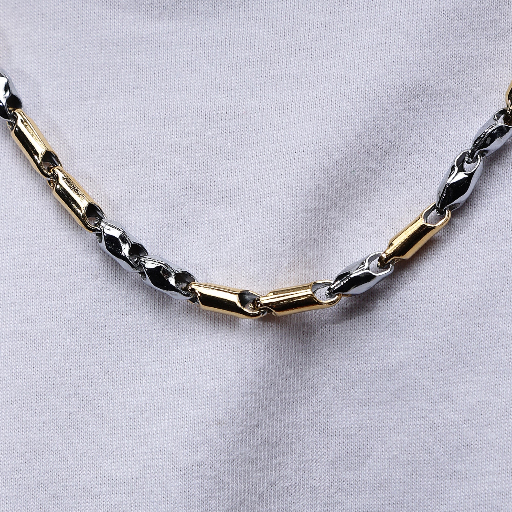 Dual Tone Silver Chain Men – Eloa Jewellery
